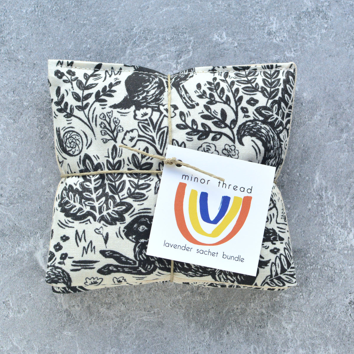 Monochrome Woodland Floral Lavender Sachet Bundle – Minor Thread