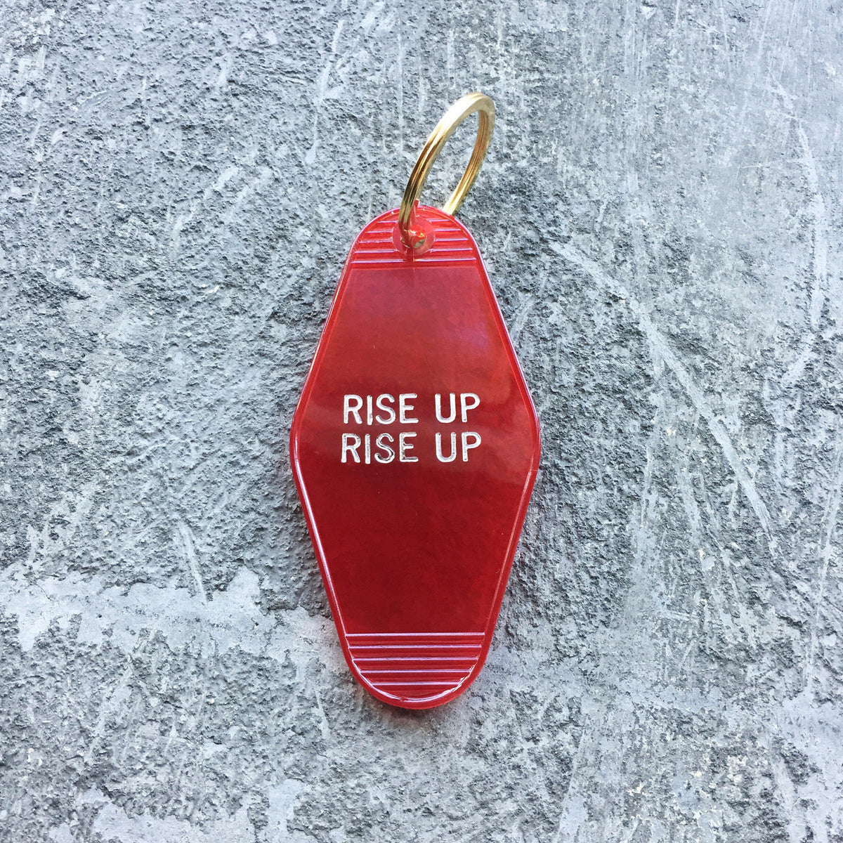 Key Tag Rise Up Rise Up in Translucent Red – Minor Thread