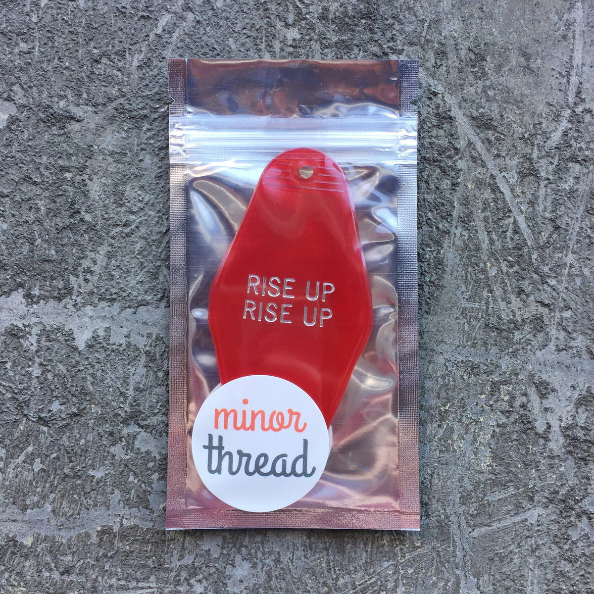 Key Tag Rise Up Rise Up in Translucent Red – Minor Thread